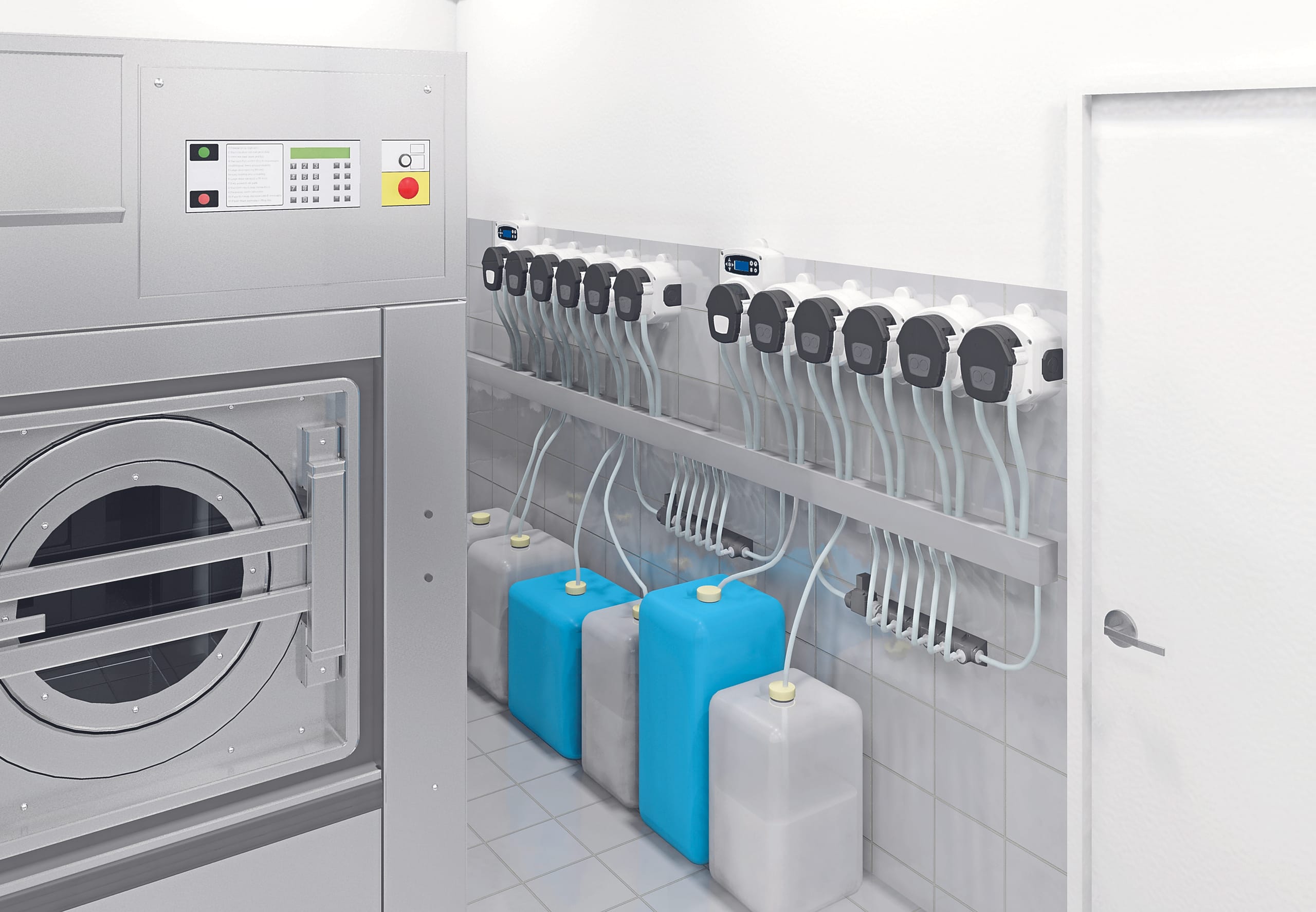 Textilpflege-Dosiersysteme: Bis zu 10 Chemikalien